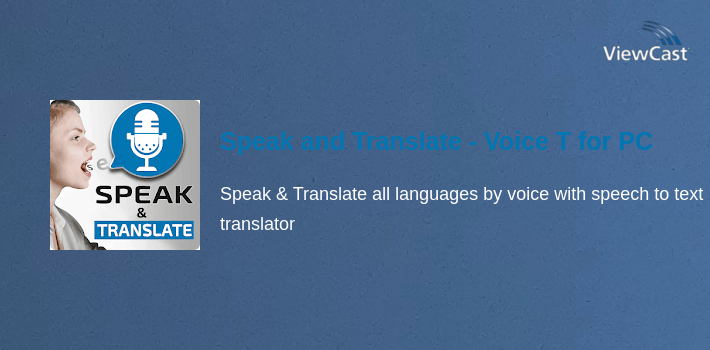 Download Speak and Translate - Voice Typing with Translator for PC ...